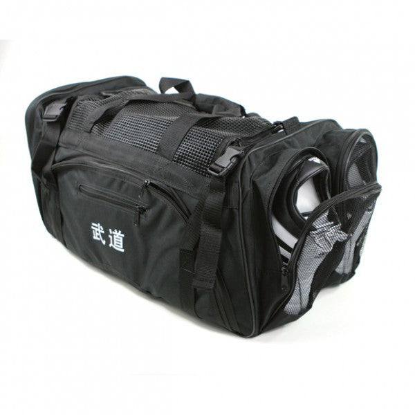 Martial Arts Gear Bag with Mesh On Top-BLACK – SparringGearSet.com